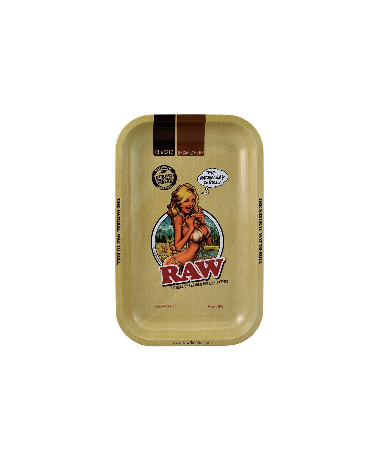 Raw Girl joint rolling tray medium 27,5 x 17,5 cm